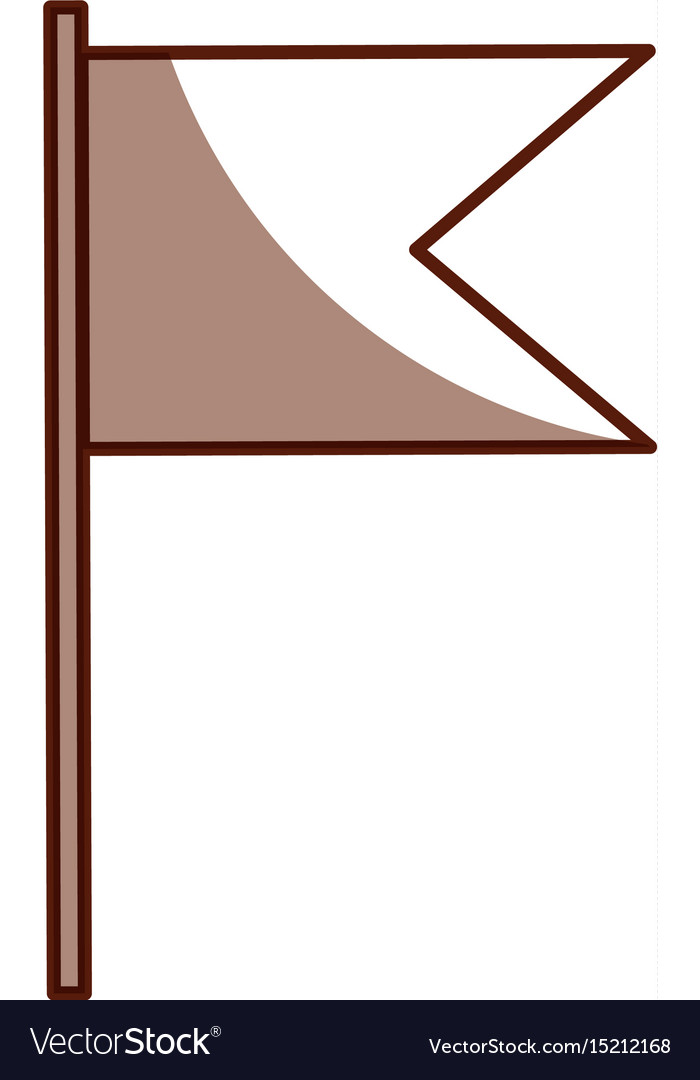 Flag pointer isolated icon Royalty Free Vector Image