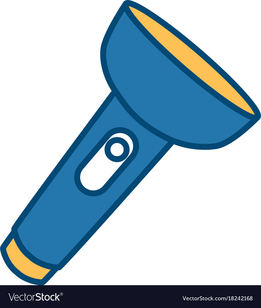 Flashlight isolated symbol Royalty Free Vector Image