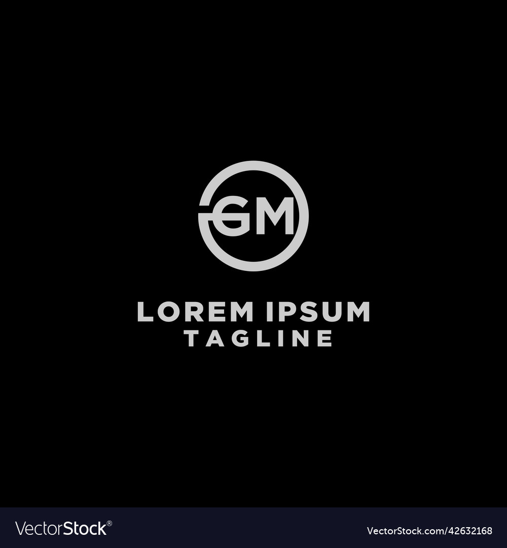 Gm circle logo Royalty Free Vector Image - VectorStock