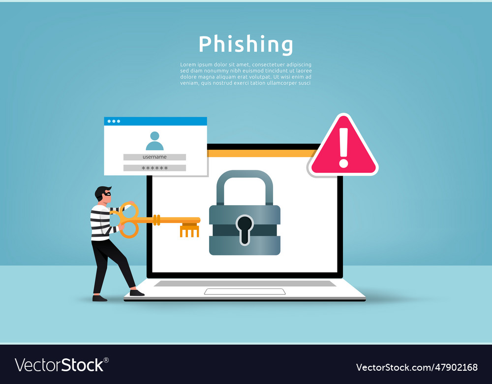 Hacker stealing digital data concept phishing Vector Image