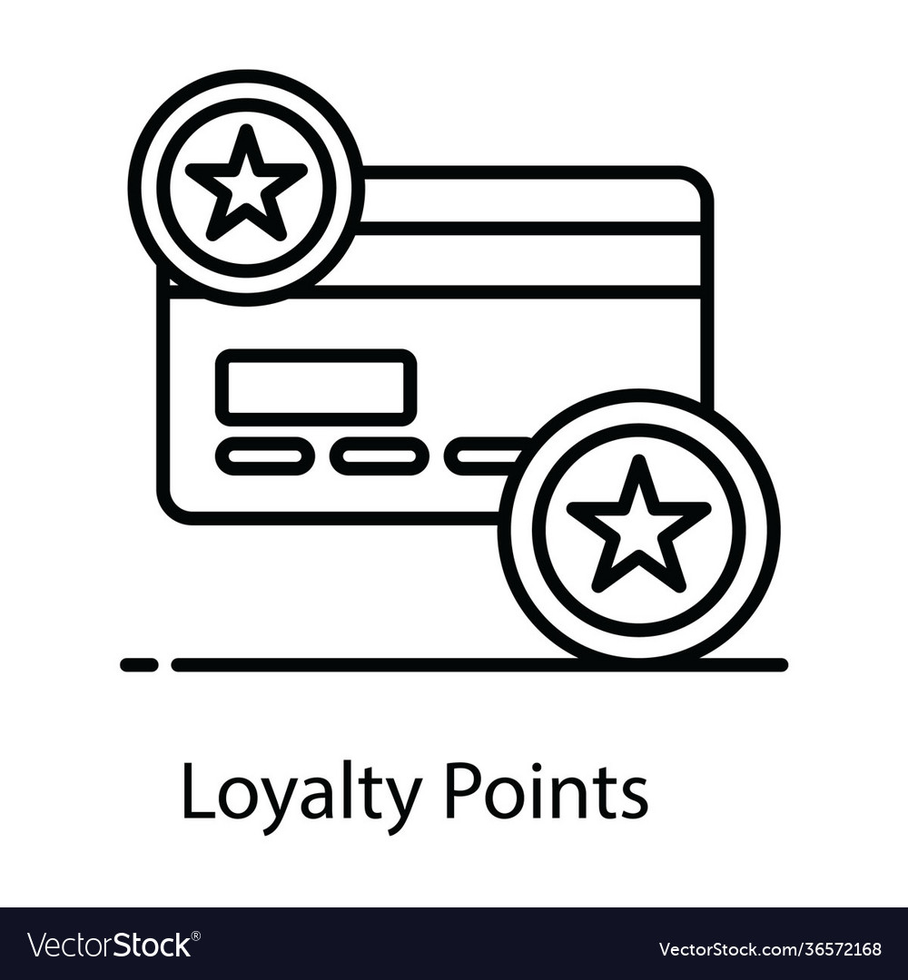 Loyalty points Royalty Free Vector Image - VectorStock