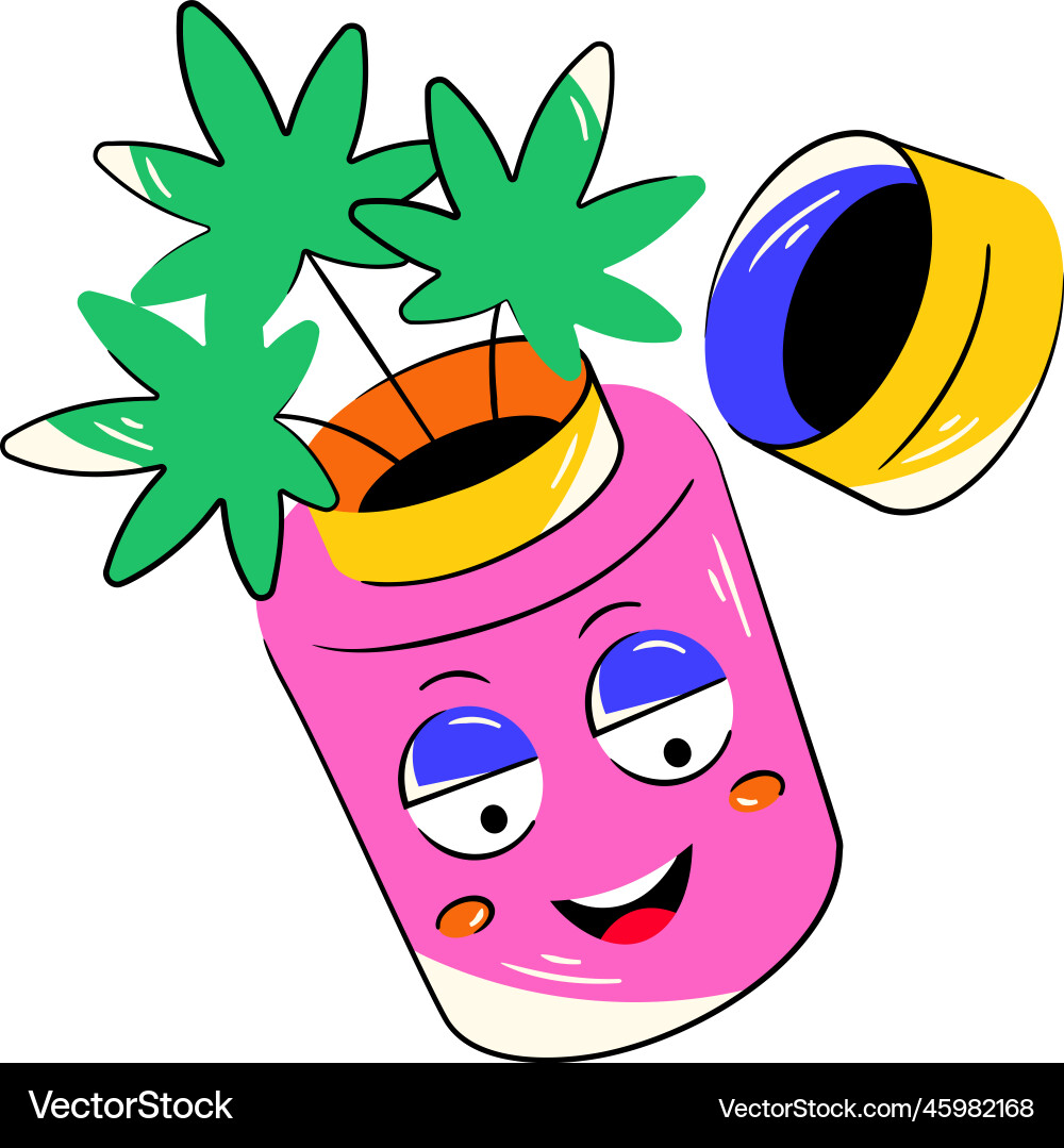 Marijuana bottle Royalty Free Vector Image - VectorStock