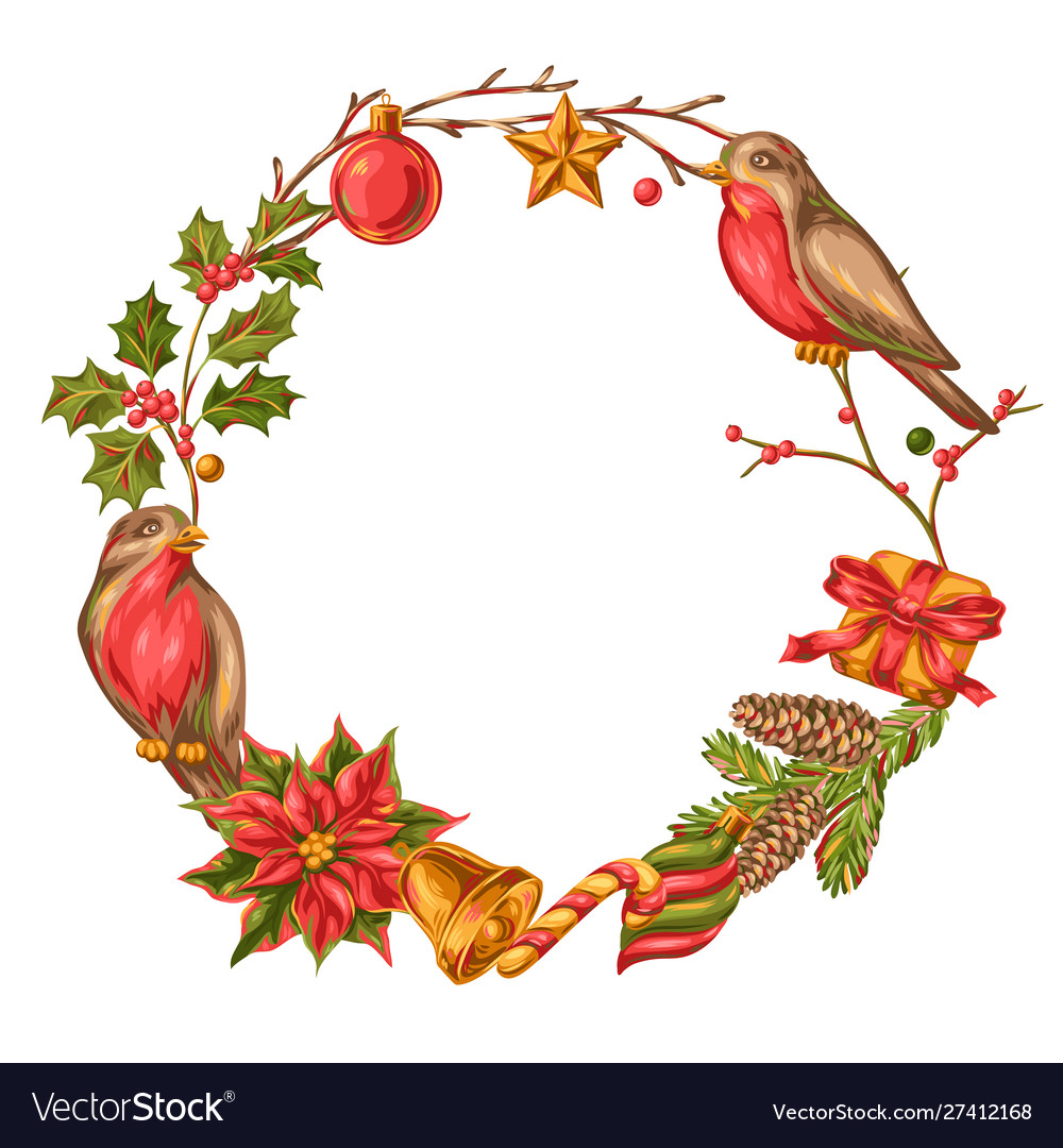 Merry christmas frame design Royalty Free Vector Image