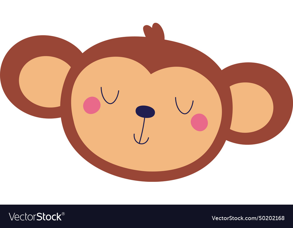 Monkey animal face Royalty Free Vector Image - VectorStock