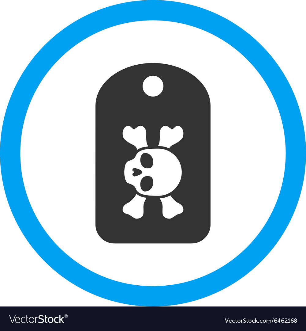 Morgue mark rounded icon Royalty Free Vector Image