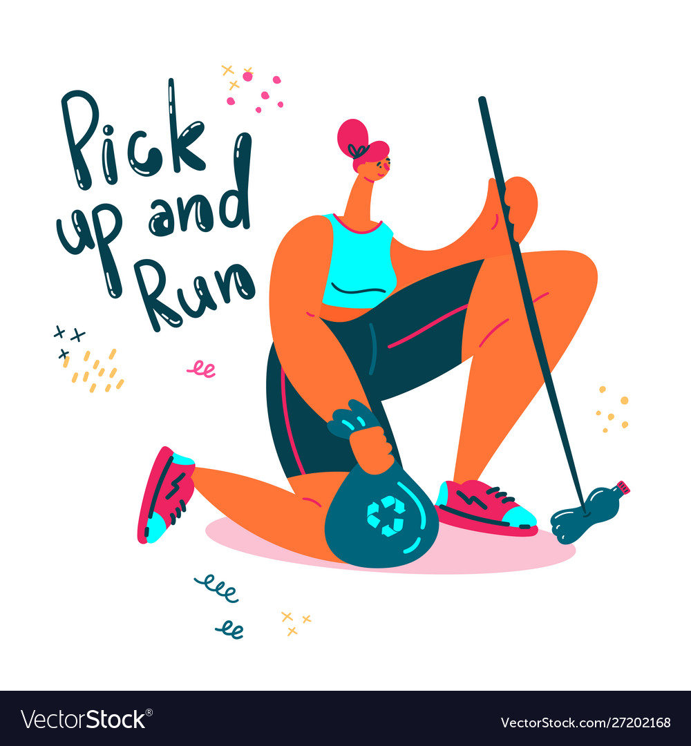 Plogging banner Royalty Free Vector Image - VectorStock