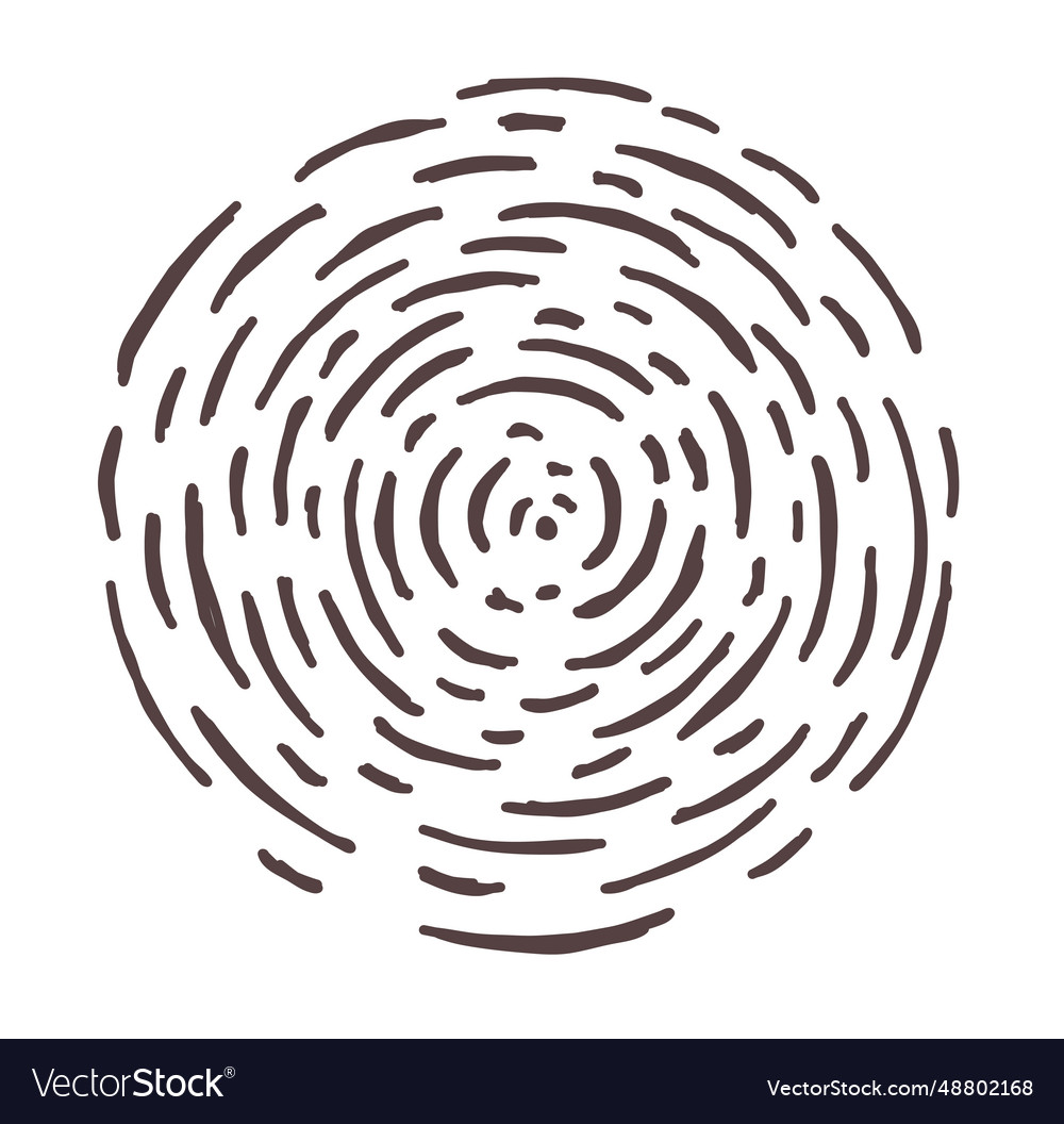 Round abstract hand drawn pattern Royalty Free Vector Image