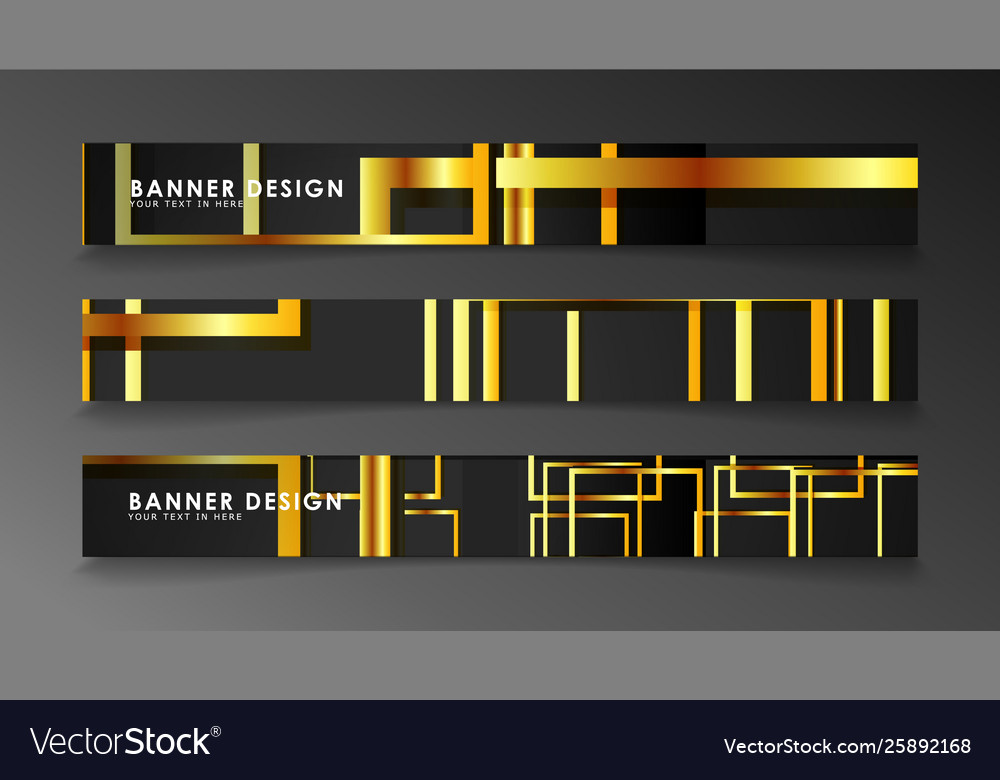 Set a banner with rectangular background Vector Image