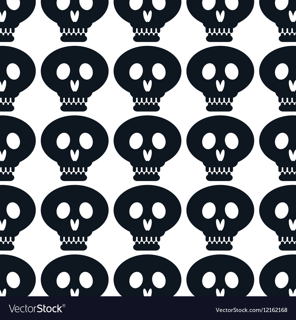 Skull pattern background icon Royalty Free Vector Image