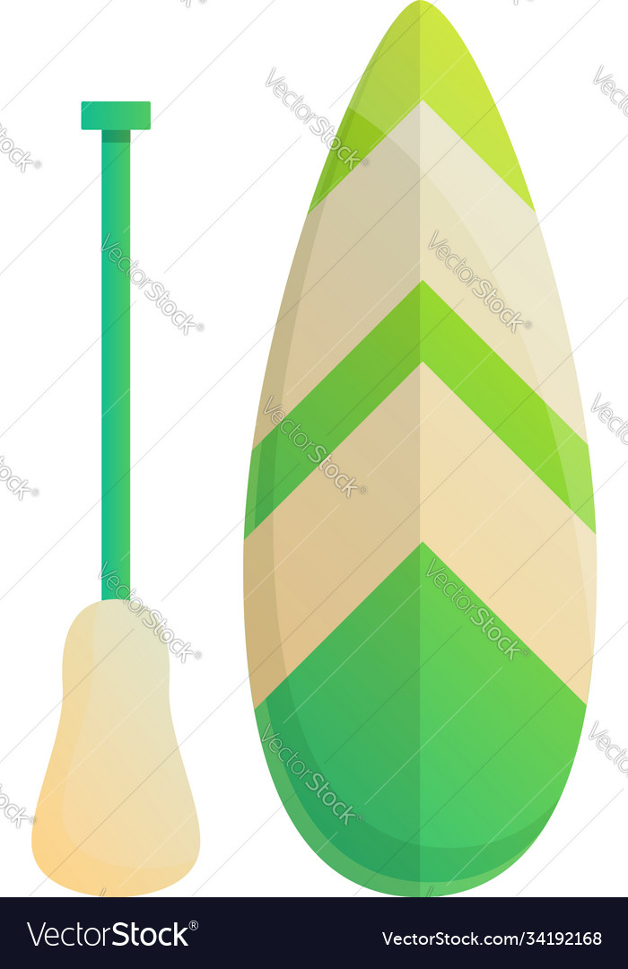 Sup surfing icon cartoon style Royalty Free Vector Image