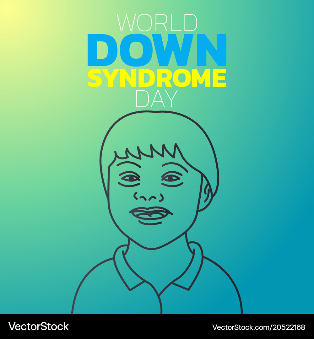 World down syndrome day logo icon design Vector Image