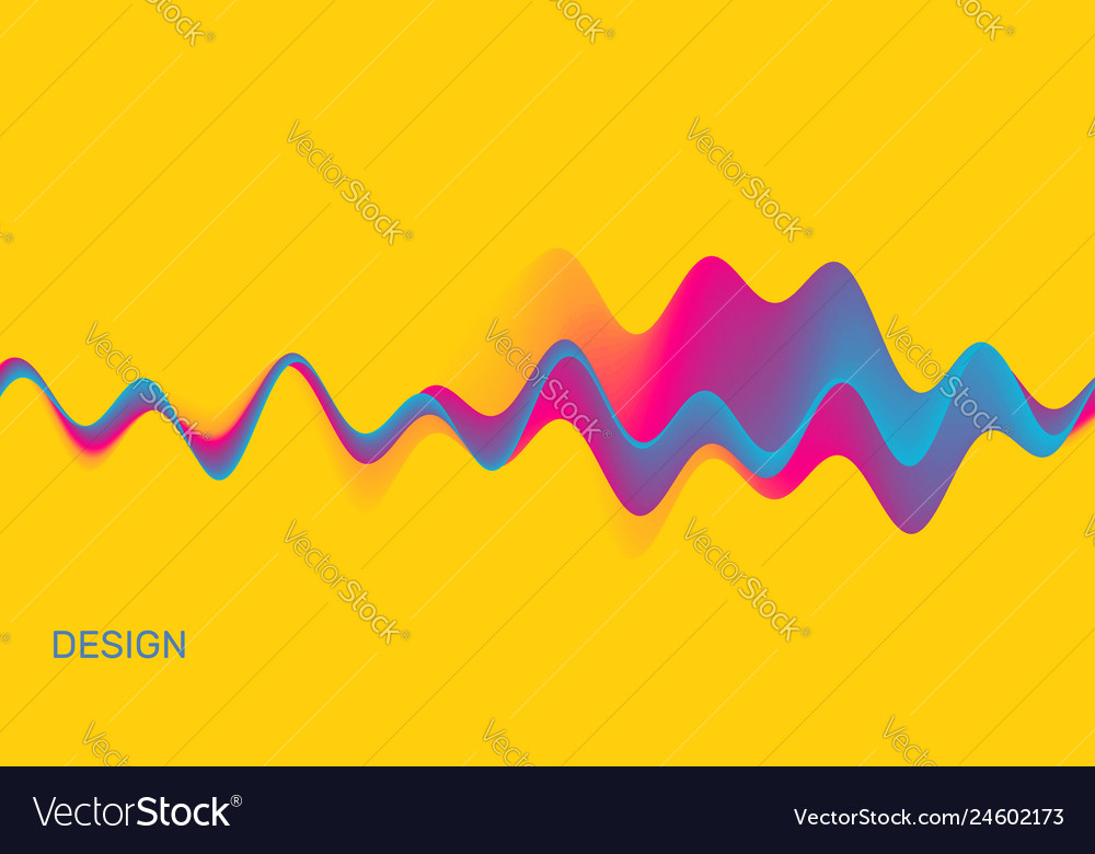 3d wavy background with dynamic effect abstract Vector Image