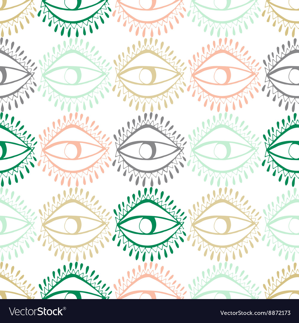 Abstract eyes seamless pattern Royalty Free Vector Image