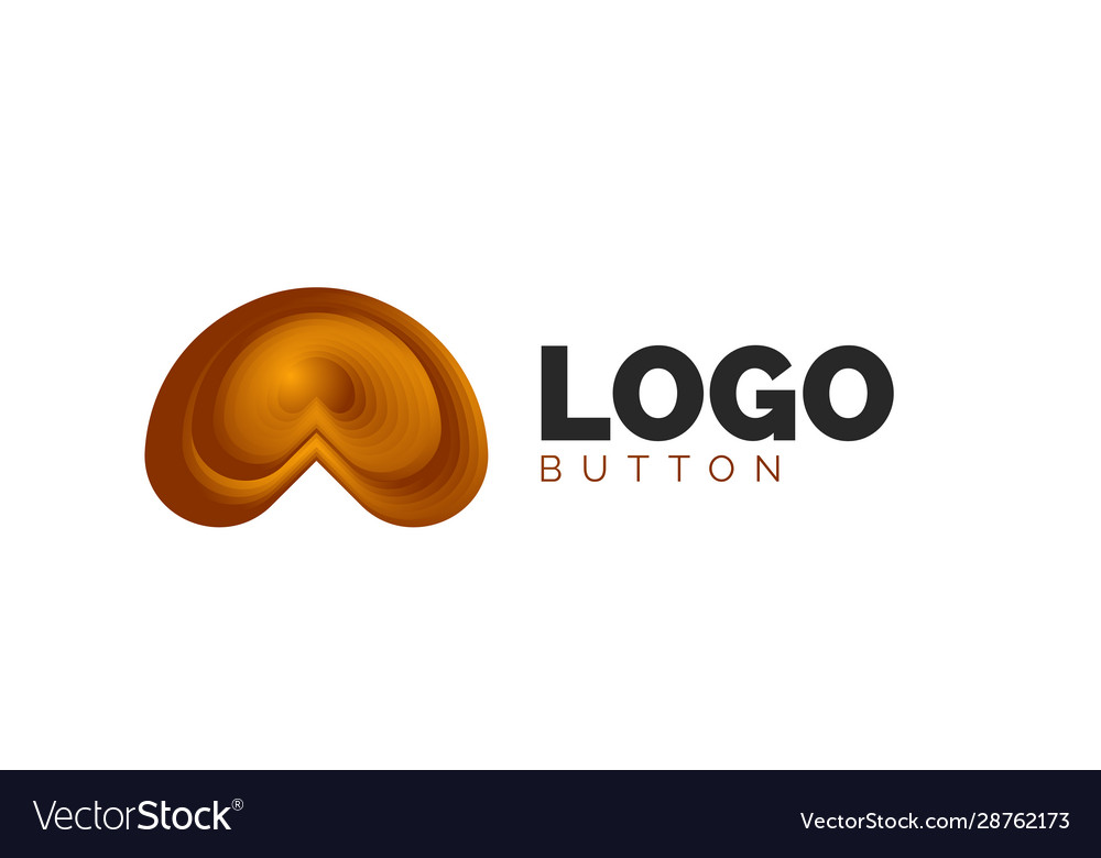 Abstract round shape logo template minimal Vector Image