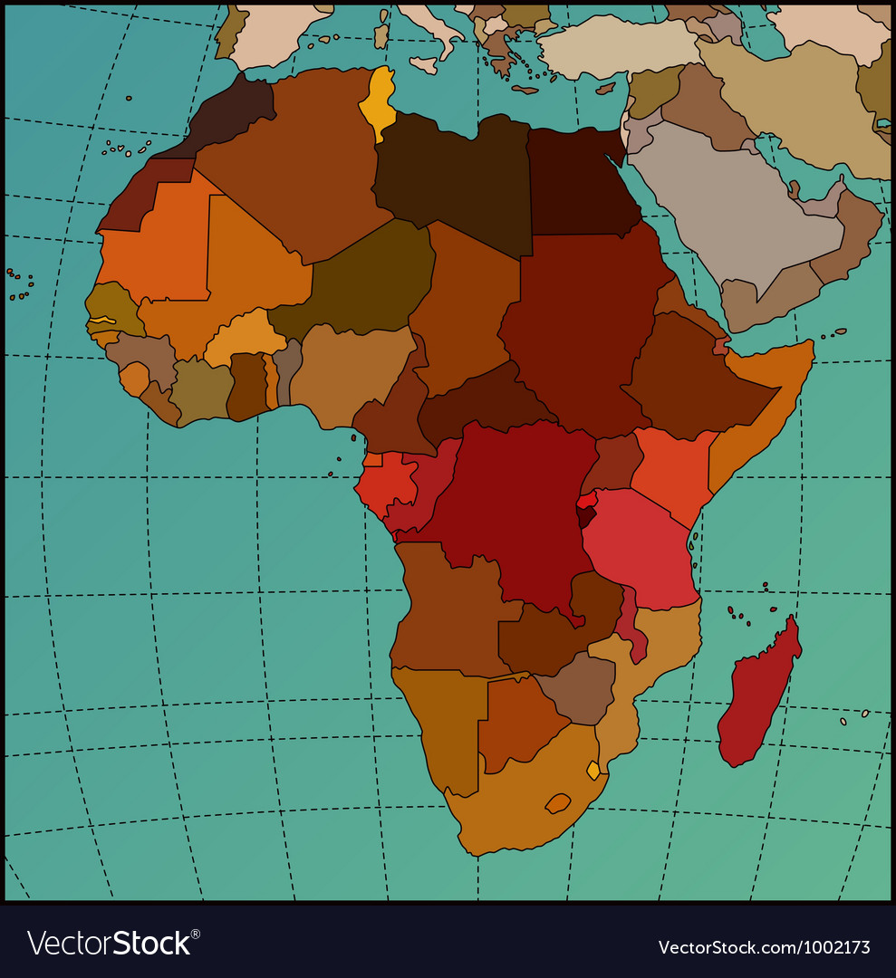 Africa map Royalty Free Vector Image - VectorStock
