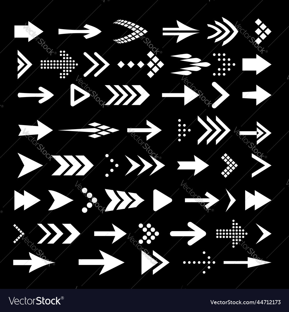 Arrow set Royalty Free Vector Image - VectorStock