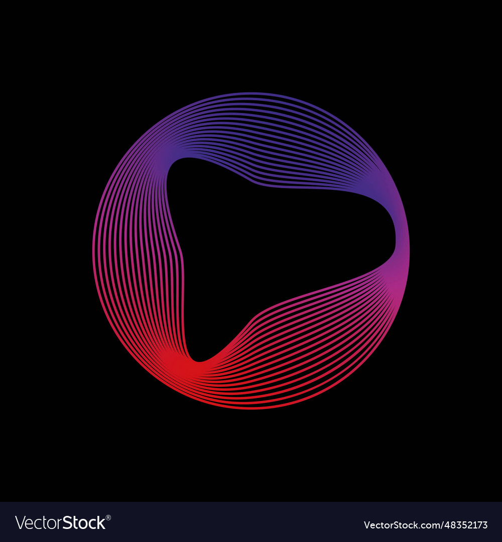 Circle of sound waves neon round music sound wave Vector Image