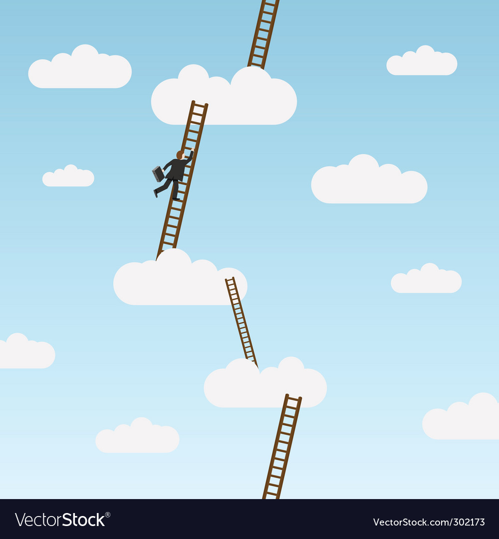 Climbing ladder Royalty Free Vector Image - VectorStock