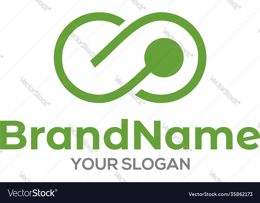 Cp infinity logo design Royalty Free Vector Image