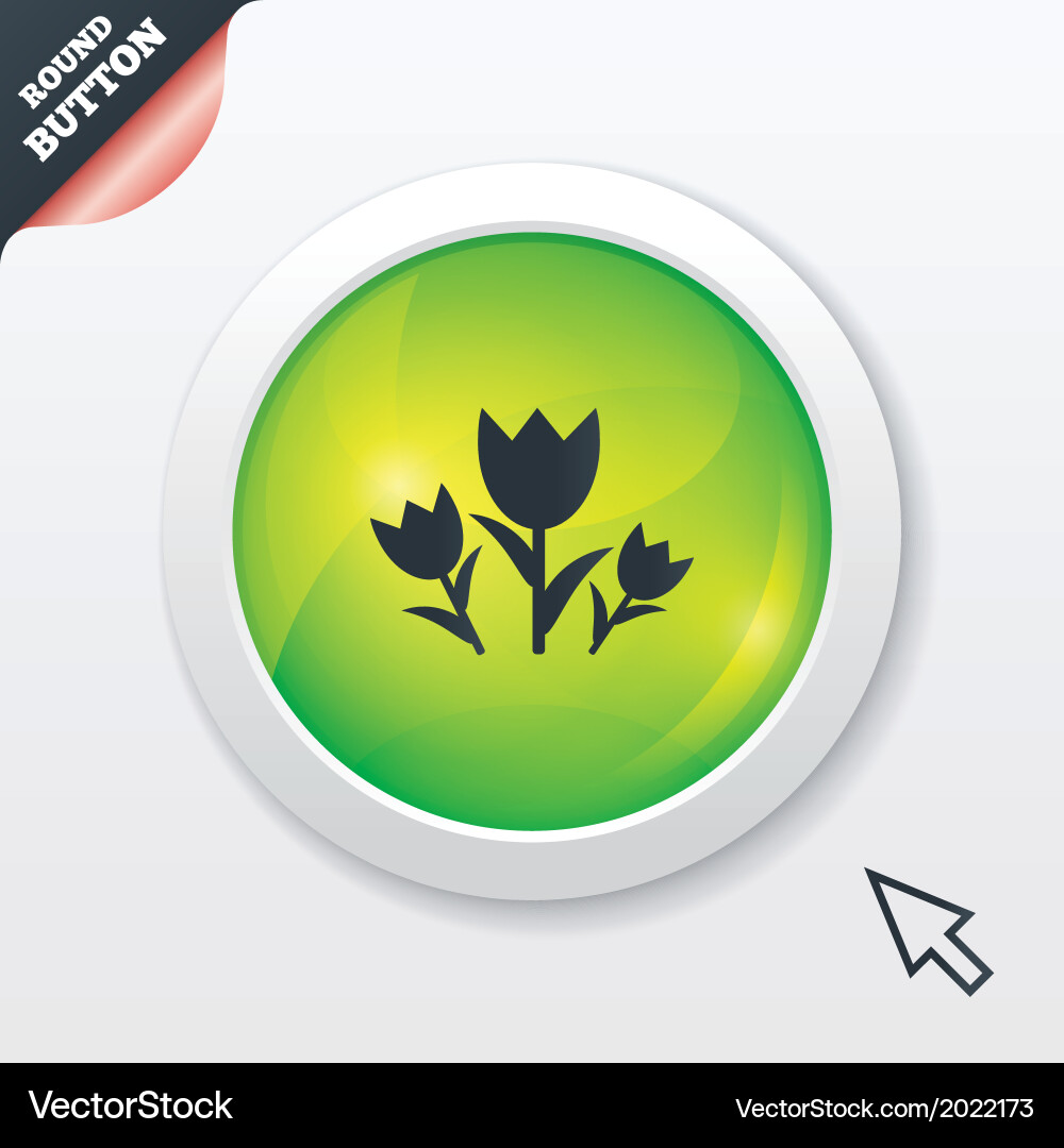 Flowers sign icon roses symbol Royalty Free Vector Image