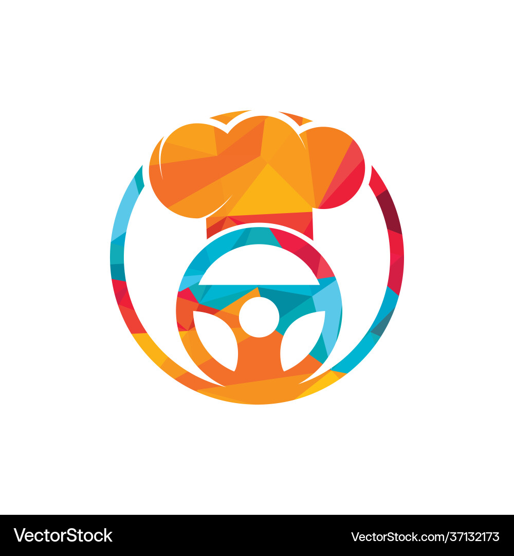 Food delivery catering logo design Royalty Free Vector Image