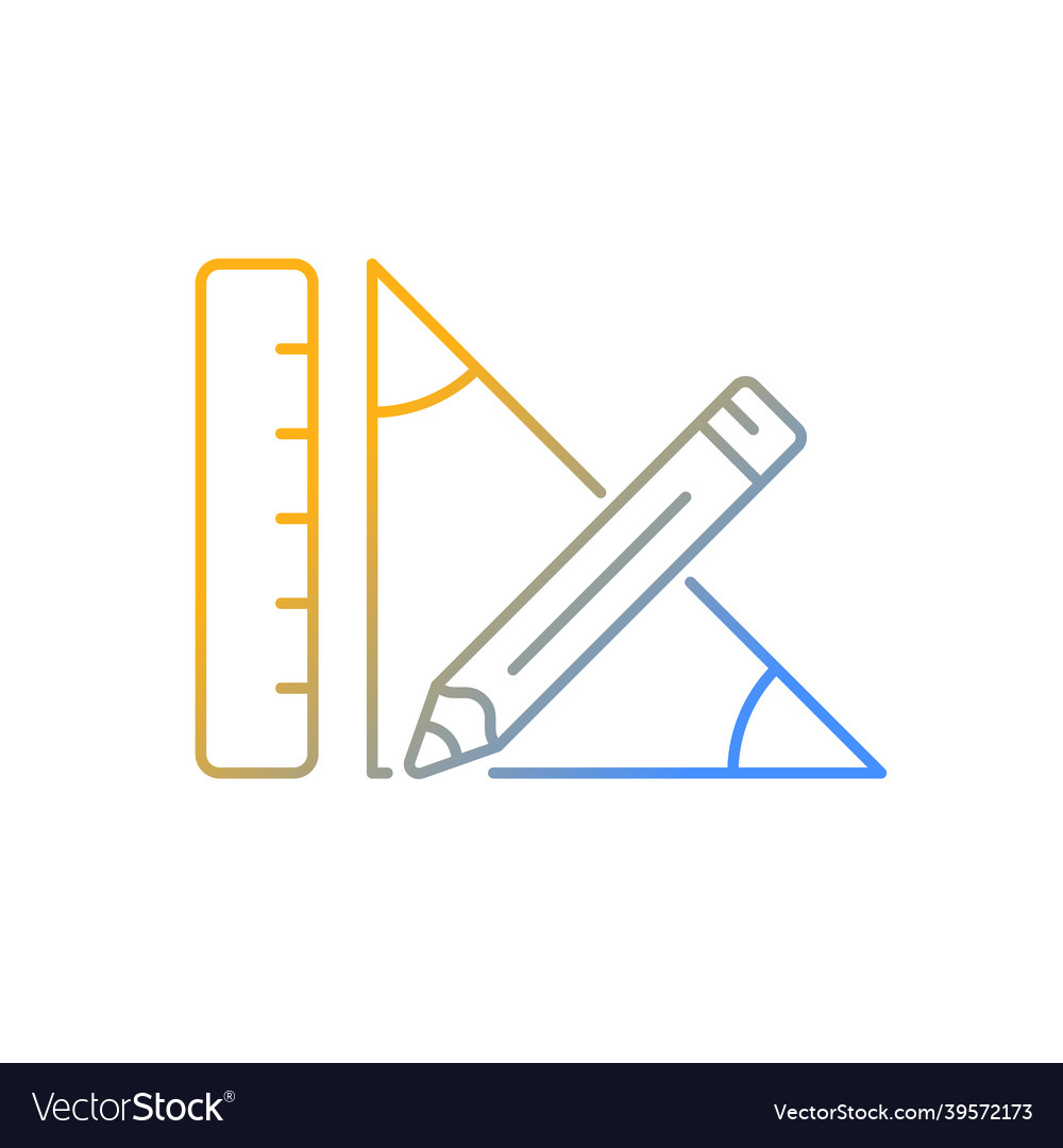 Geometry gradient linear icon Royalty Free Vector Image