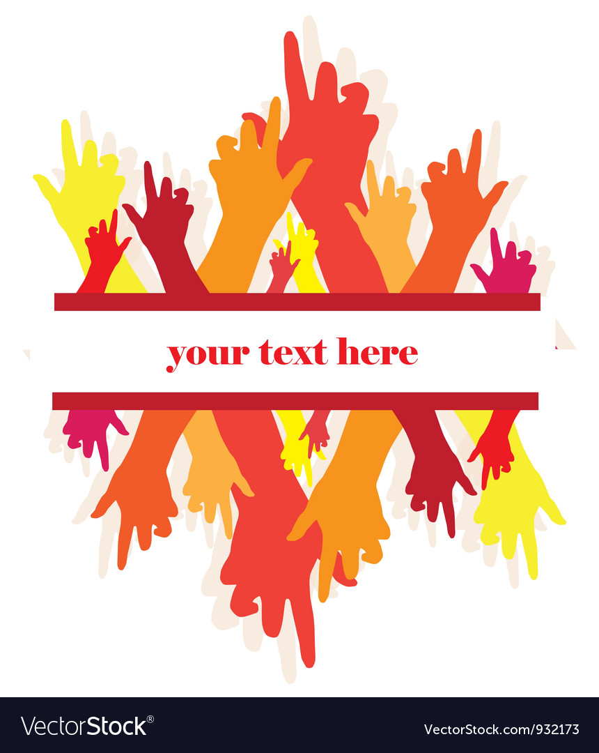 Hand invitation Royalty Free Vector Image - VectorStock