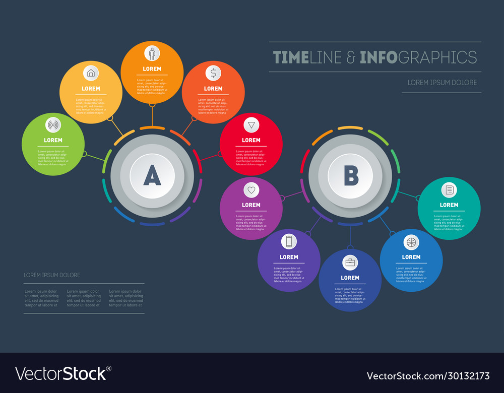 Infographic in form wave consisting 2 Royalty Free Vector Infographic in form wave consisting 2 Royalty Free Vector