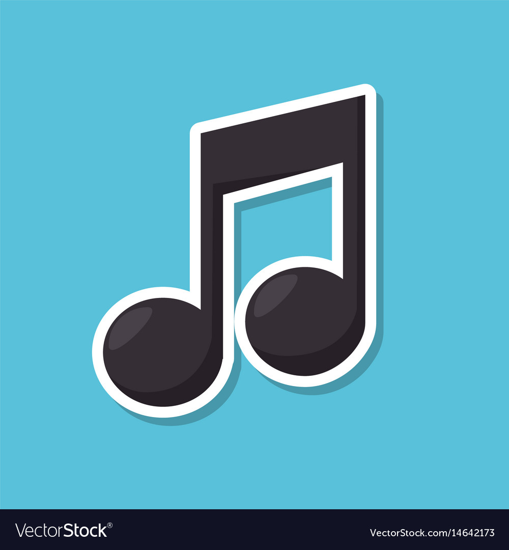 Music note isolated icon Royalty Free Vector Image