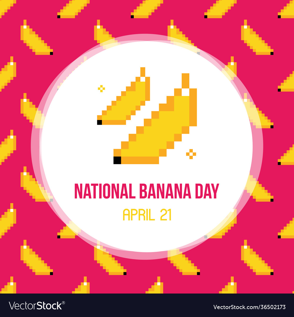 National banana day card Royalty Free Vector Image