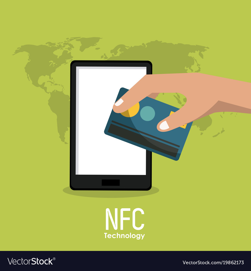 Nfc technology icons Royalty Free Vector Image