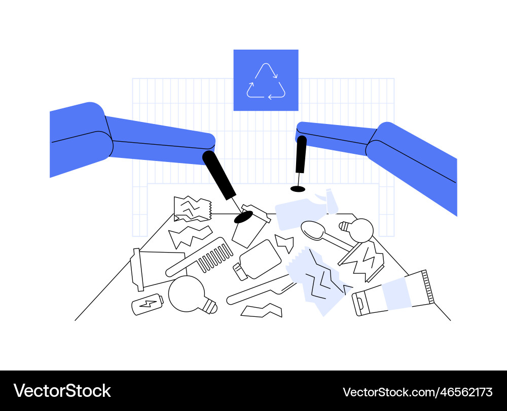 Robotic picking abstract concept Royalty Free Vector Image