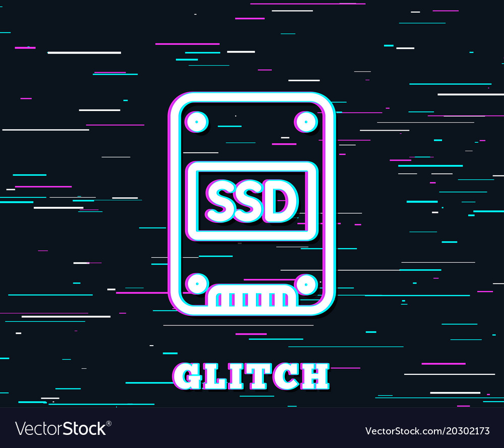Ssd icon solid-state drive sign Royalty Free Vector Image