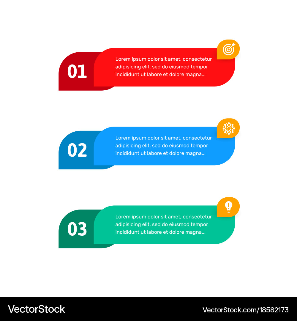 Steps elements for web interface infograph Vector Image