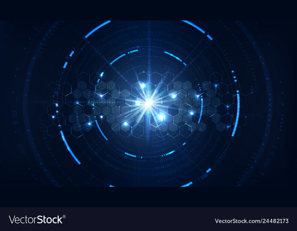 Technological future system cyberspace encryption Vector Image