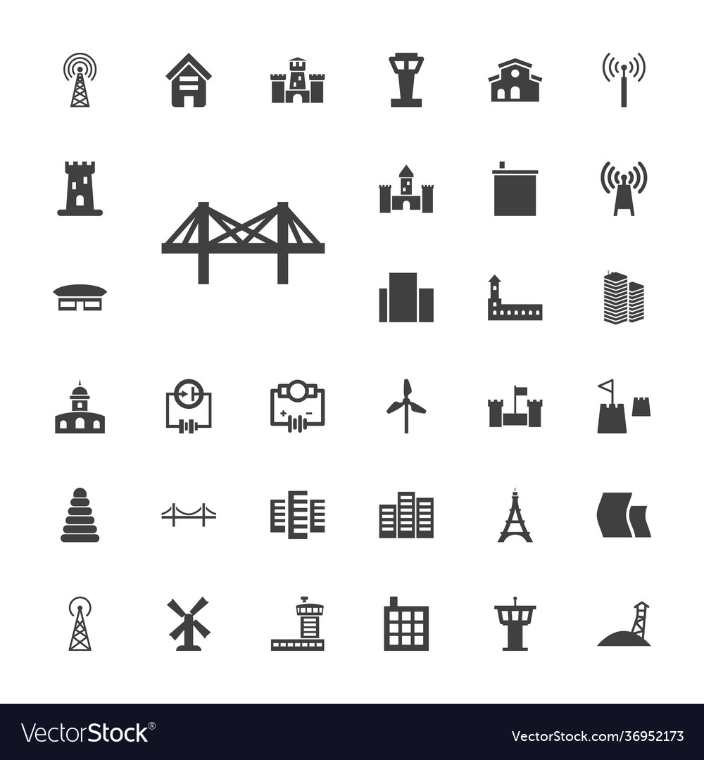 Tower icons Royalty Free Vector Image - VectorStock