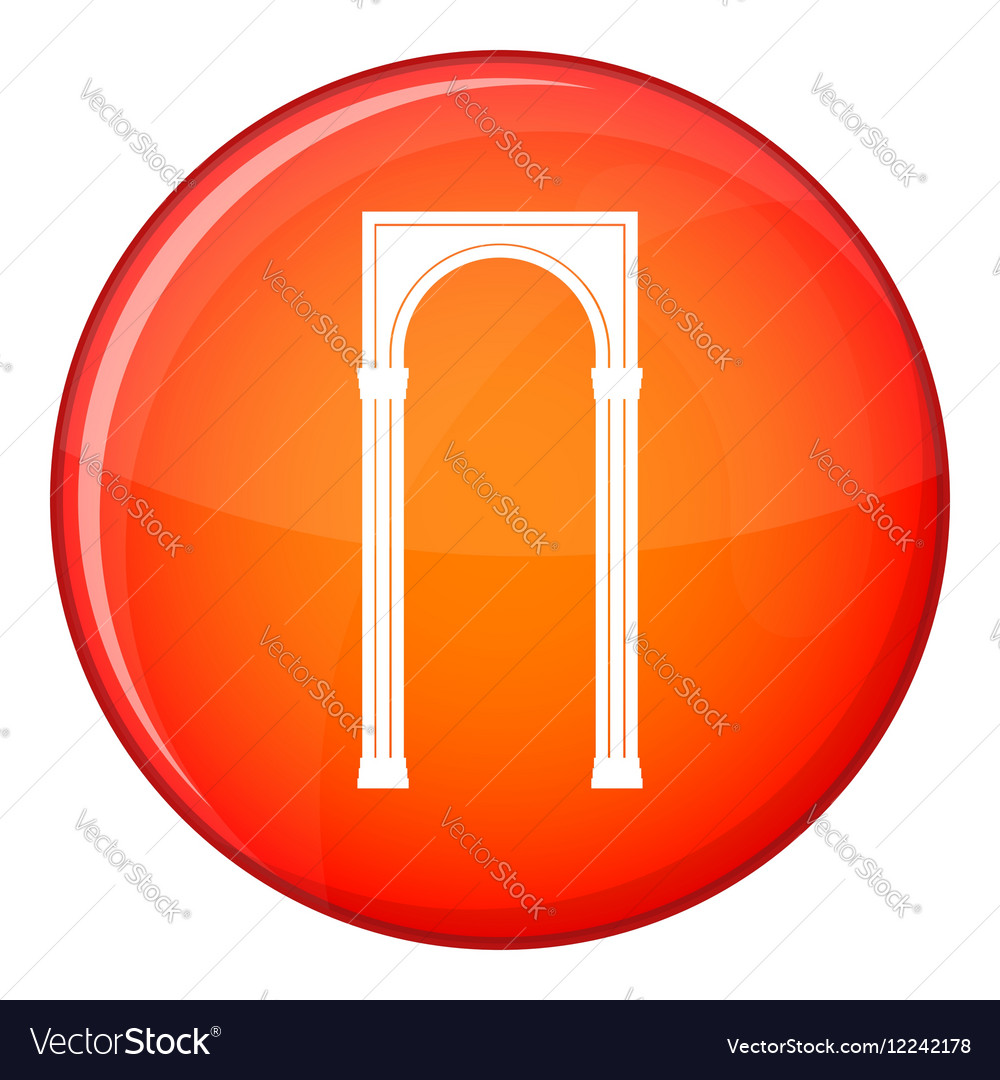 Arch icon flat style Royalty Free Vector Image