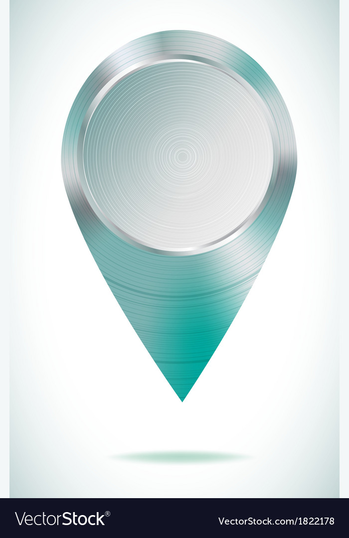 Blue map pointer template Royalty Free Vector Image