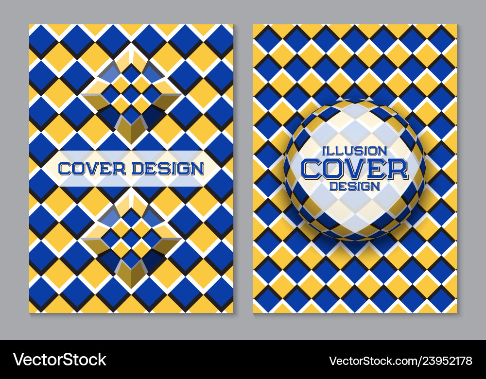 Blue yellow color scheme book cover design Vector Image