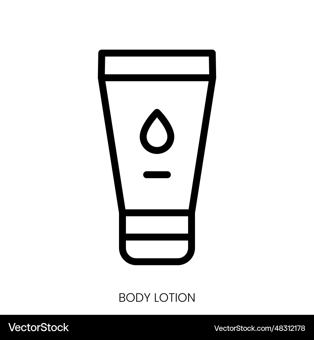 Body lotion icon line art style design isolated Vector Image