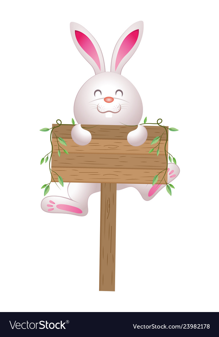 Cute rabbit cartoon Royalty Free Vector Image - VectorStock