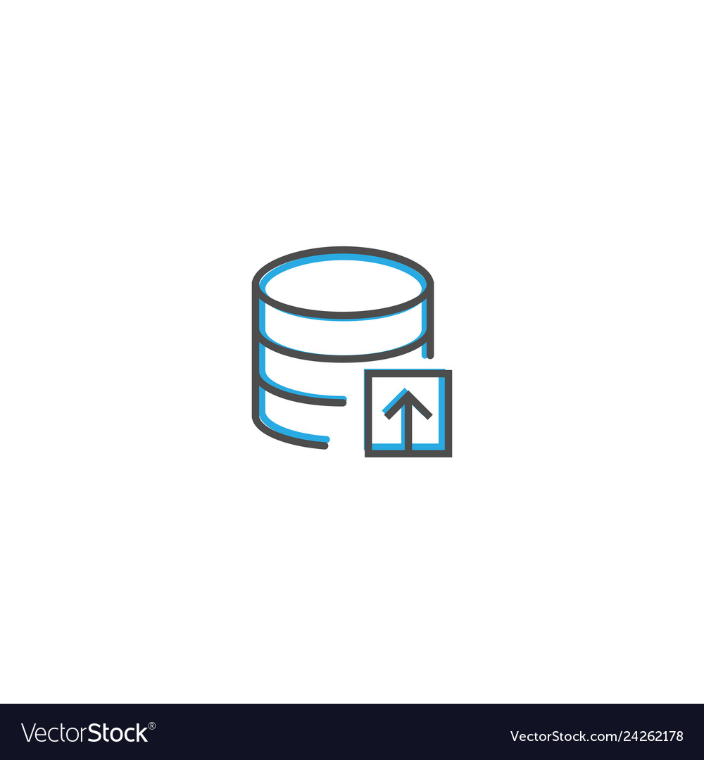 Database icon design interaction icon line Vector Image