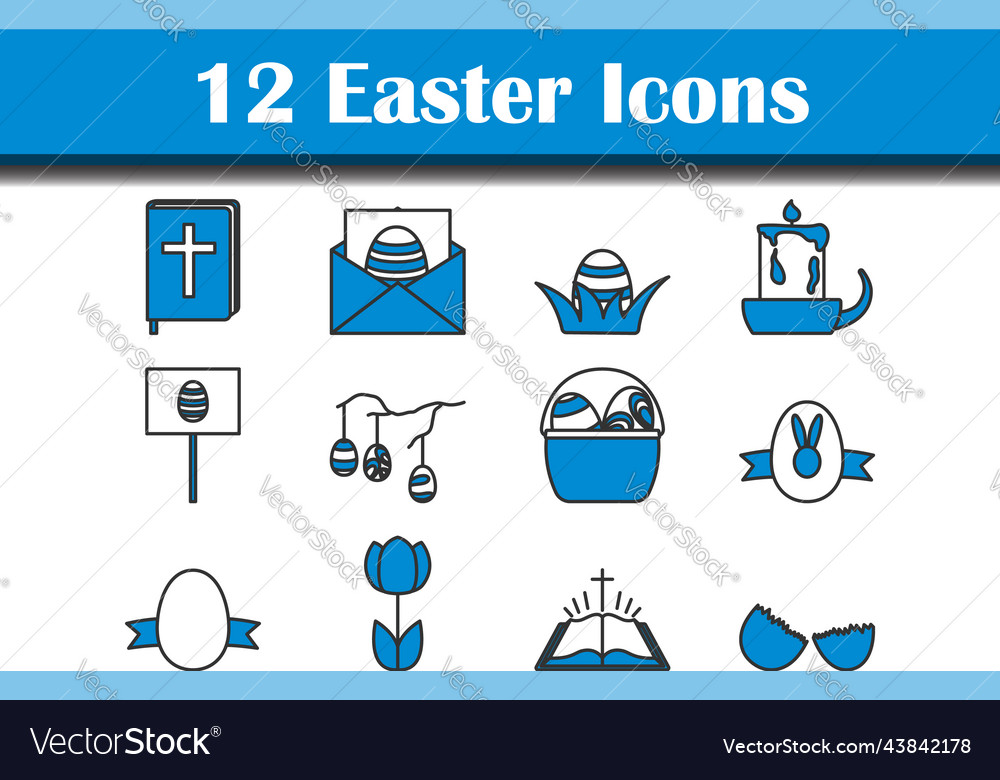 Easter icon set Royalty Free Vector Image - VectorStock