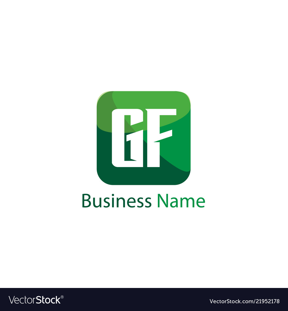 Initial letter gf logo template design Royalty Free Vector