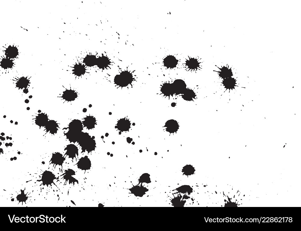 Ink grunge drops texture black hand drawn Vector Image
