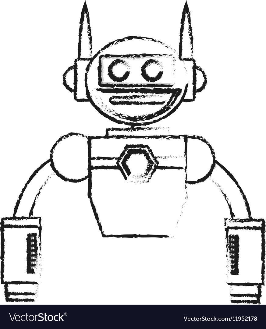 Isolated robot cartoon design Royalty Free Vector Image