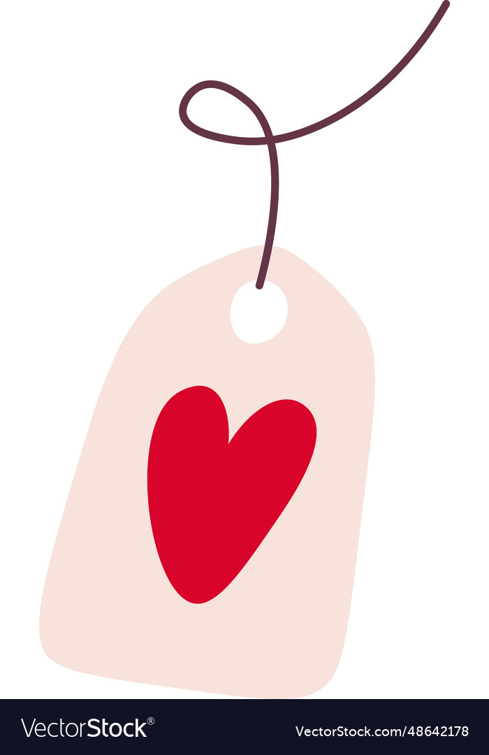 Label with heart Royalty Free Vector Image - VectorStock