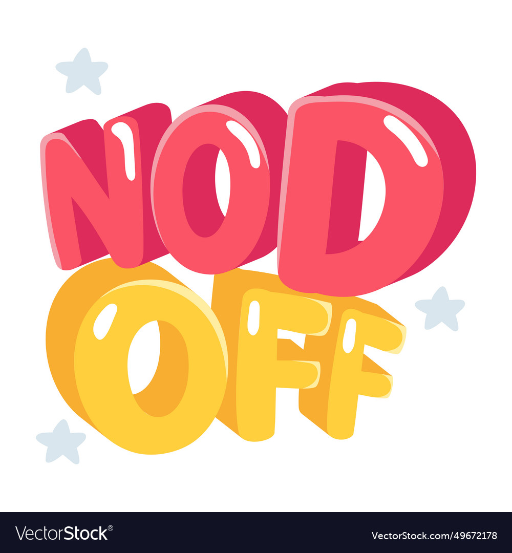 Nod off Royalty Free Vector Image - VectorStock