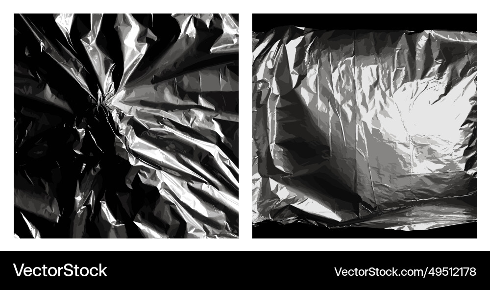 Plastic film wrap overlay texture black Royalty Free Vector