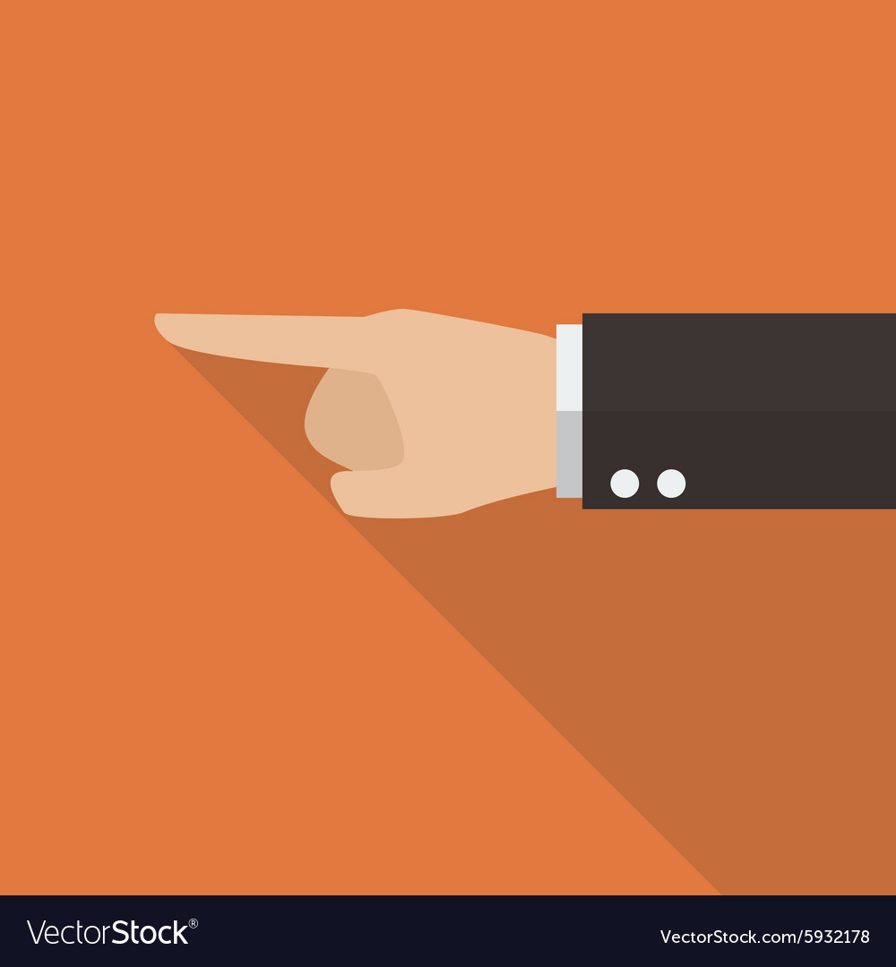 Pointed finger Royalty Free Vector Image - VectorStock